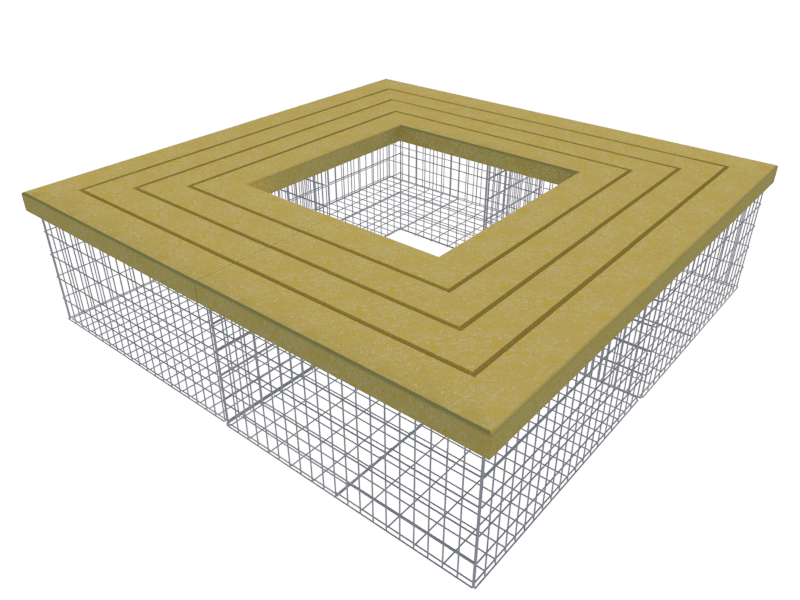 Entourage d'arbre en GABION - Équipements urbains