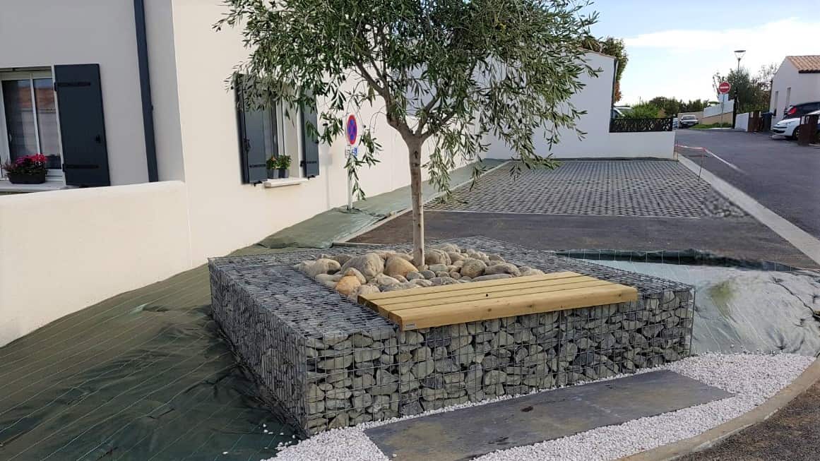Gabions et entourage d'arbre: La protection absolue des arbres